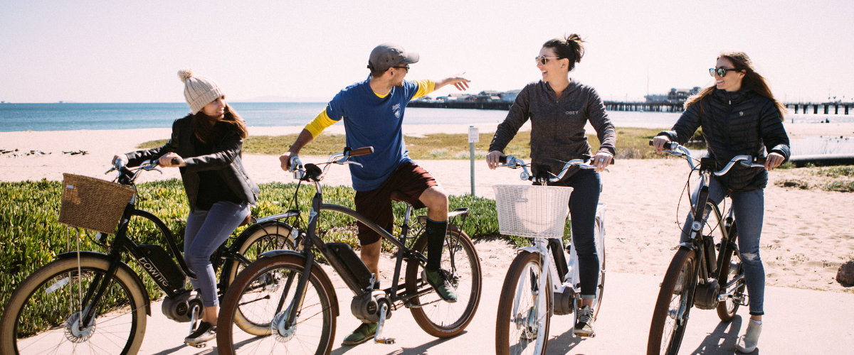 Beach Bike Tour on Electric Bikes in Santa Barbara